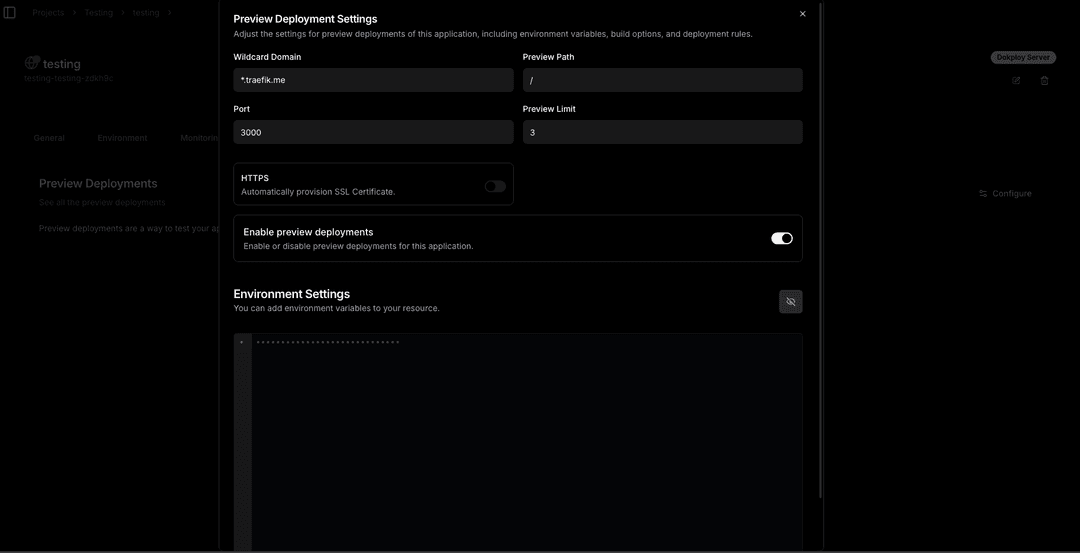Preview Deployments | Dokploy